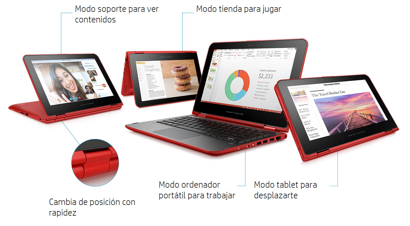 HP 11-ab001ns, libertad asequible en un portátil táctil convertible