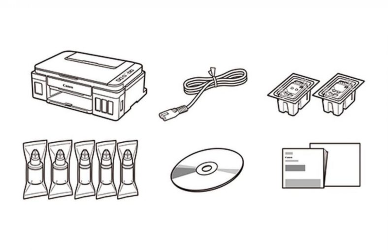 Canon Pixma G2501, impresora con tinta por inyección y cartuchos.