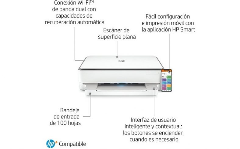 HP Envy 6030e, máquina multifunción familiar compatible con Instant Ink