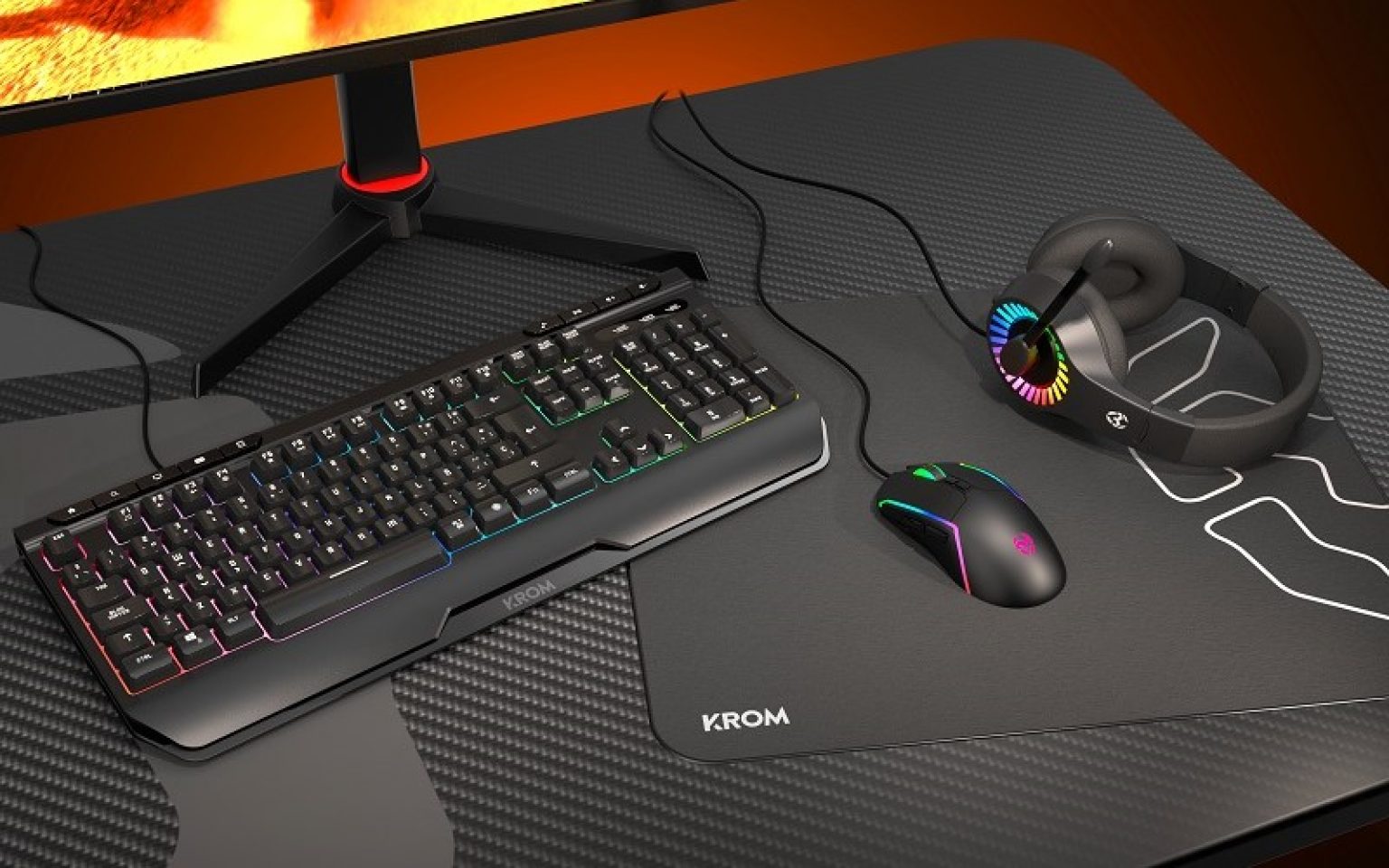 Krom Kenya, asequible pack de periféricos gaming