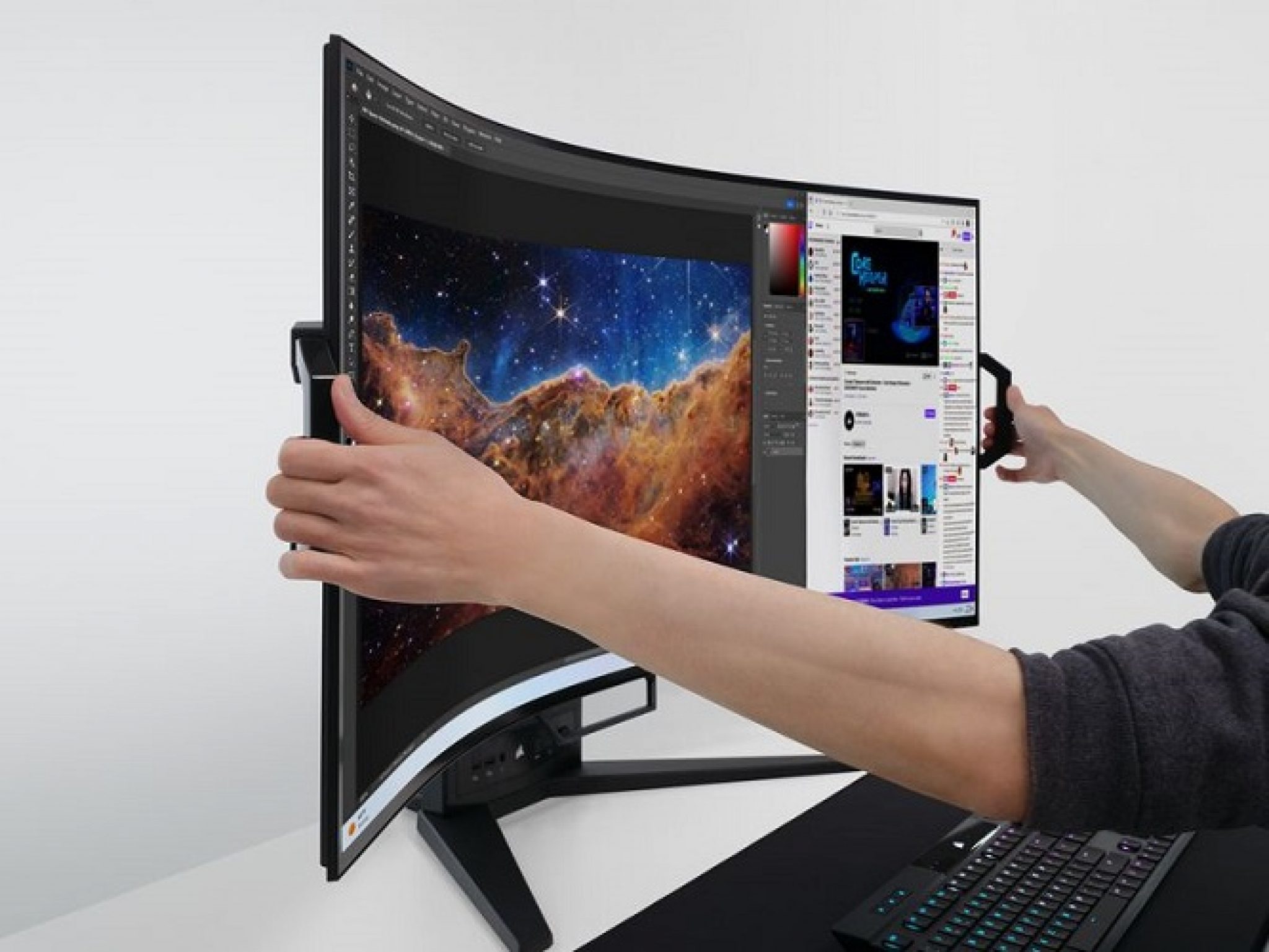 XENEON FLEX 45WQHD240 OLED, monitor gaming flexible de Corsair